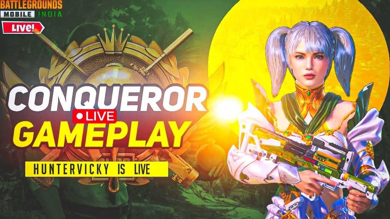 Conqueror Gameplay Live! | TEAM CODE | BGMI LIVE - YouTube