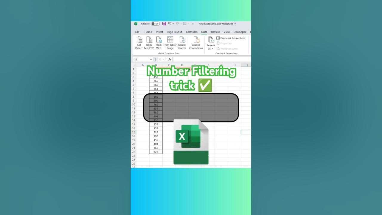 Number Filtering trick in Microsoft Excel #excelshorts #exceltricks #exceltips #exceltutorials ...