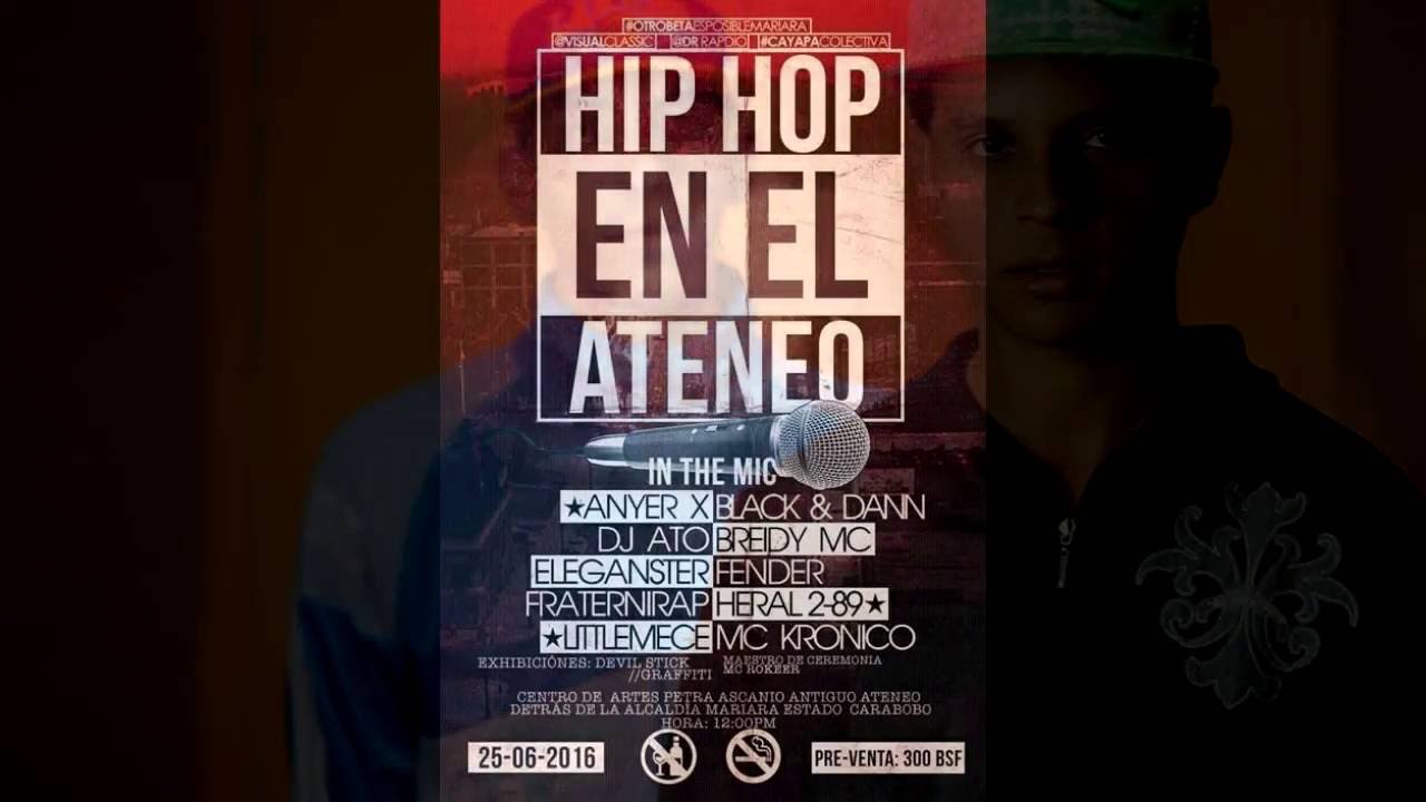 H289 + Dj Ato - Promo hip hop en el Ateneo Mariara 2016 - YouTube