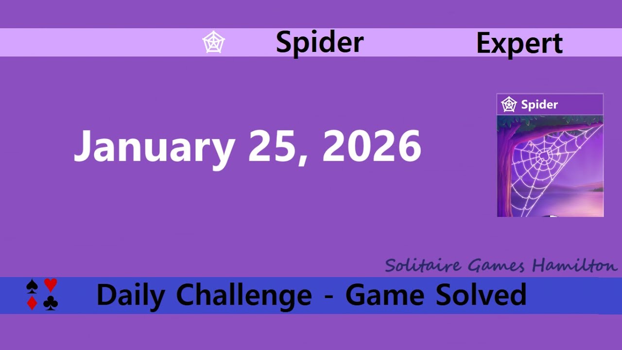 Microsoft Solitaire Collection | Spider Expert - January 25, 2026 ...