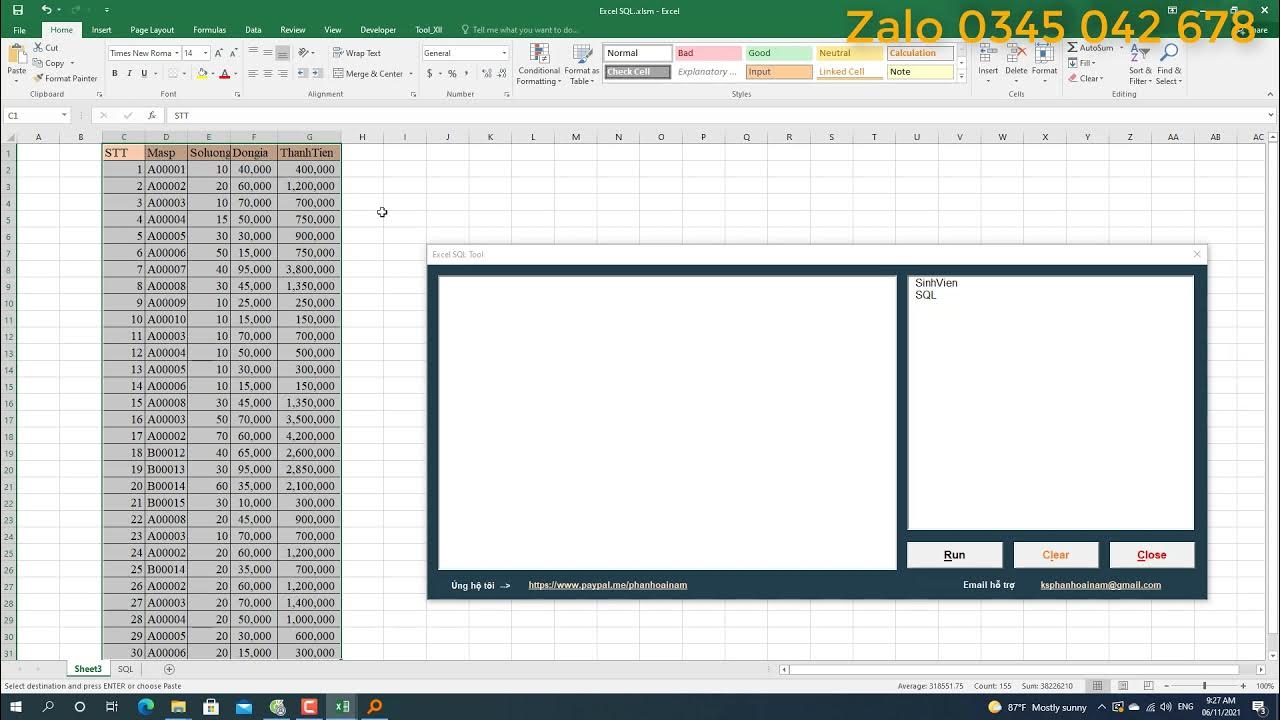Ứng dụng SQL trong Excel với dữ liệu riêng của bạn - YouTube