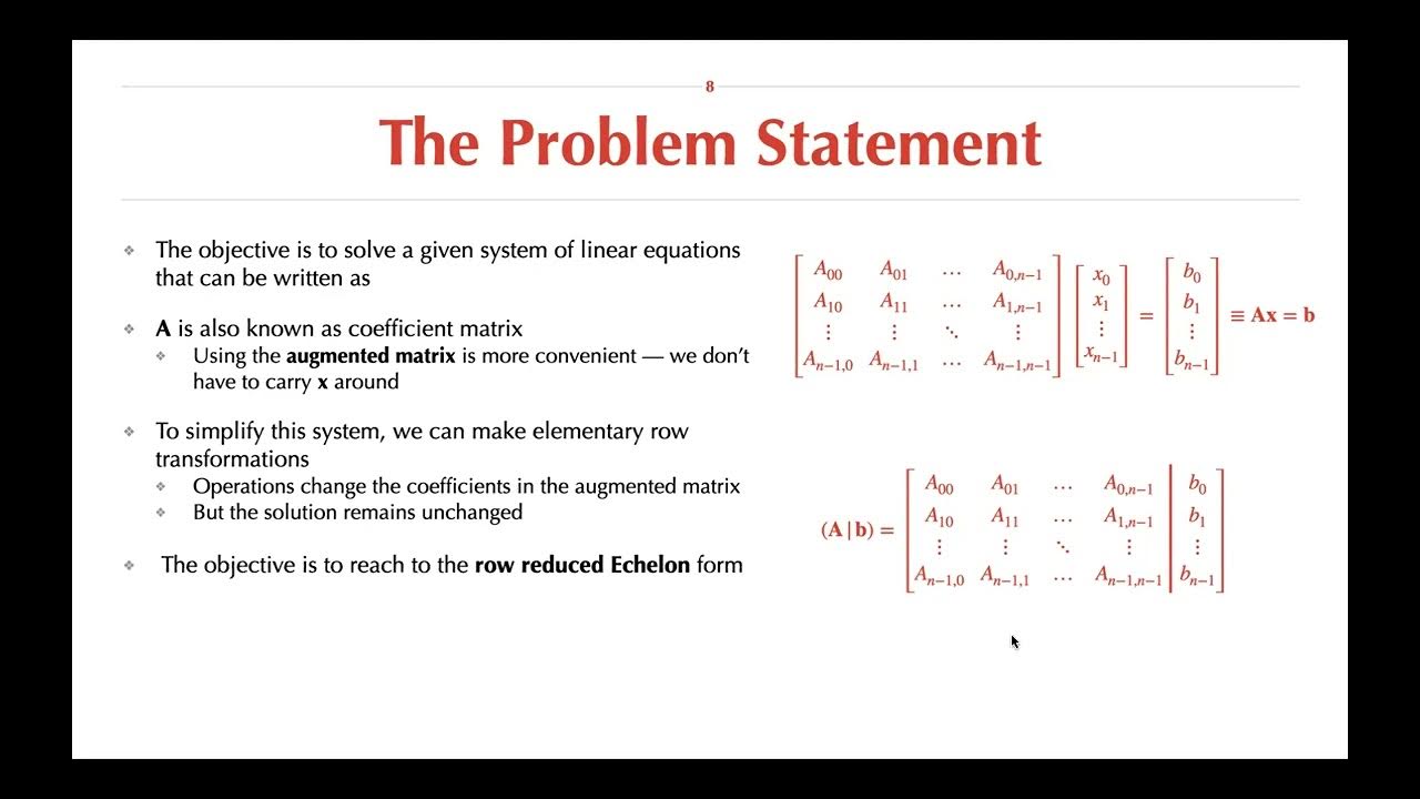 Numerical Methods for Linear Systems - Part 2 - YouTube