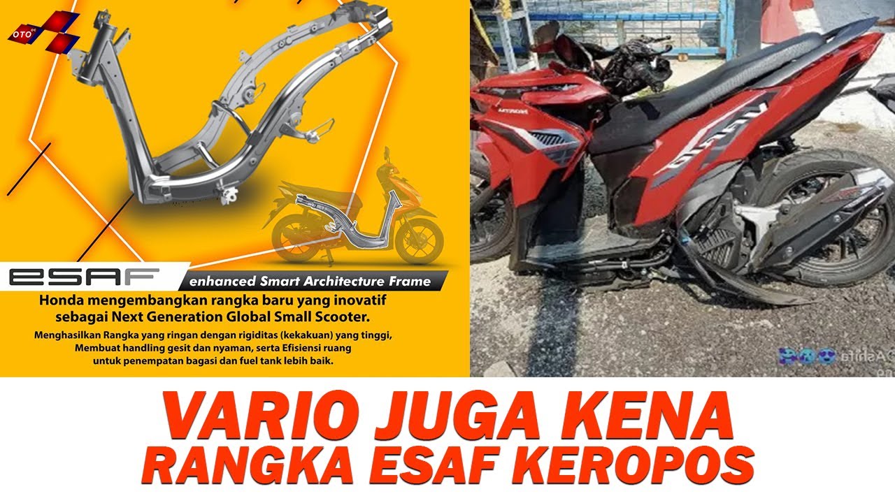 HONDA VARIO JUGA KENA RANGKA ESAF KEROPOS 😱 - YouTube