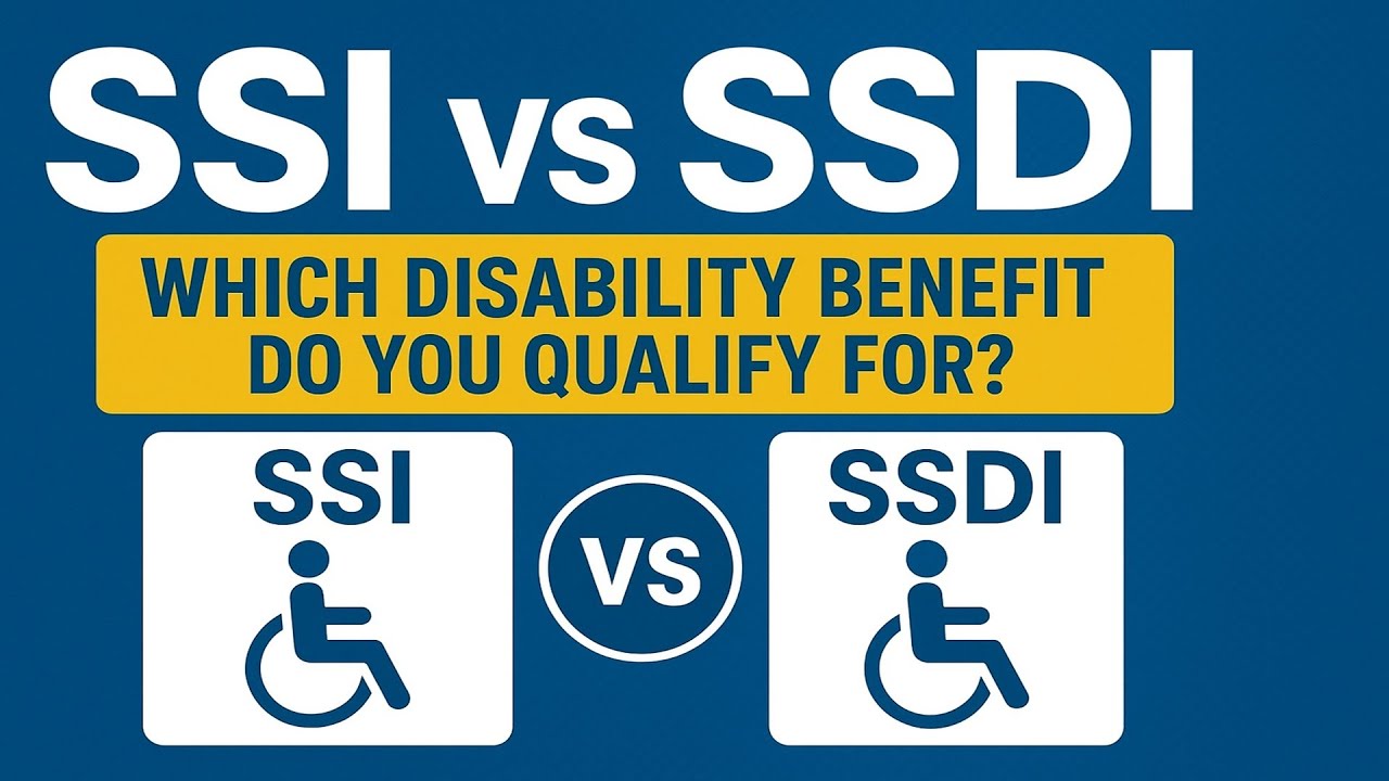 SSDI vs SSI: Which Disability Benefit Do You Qualify For? - YouTube
