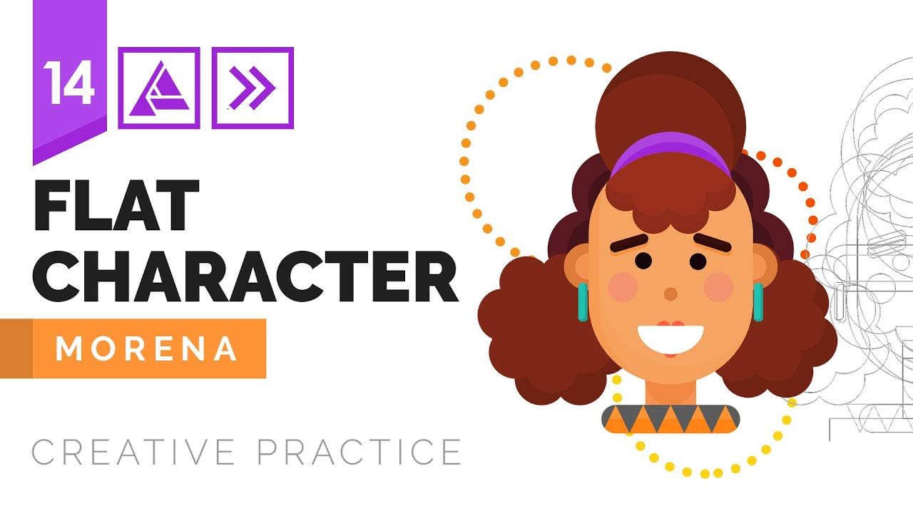 Flat Character: Morena 👩🏽 | Affinity Designer - YouTube