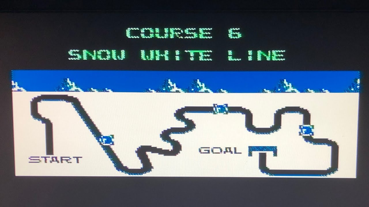Rad Racer NES Course 6: Snow White Line - YouTube