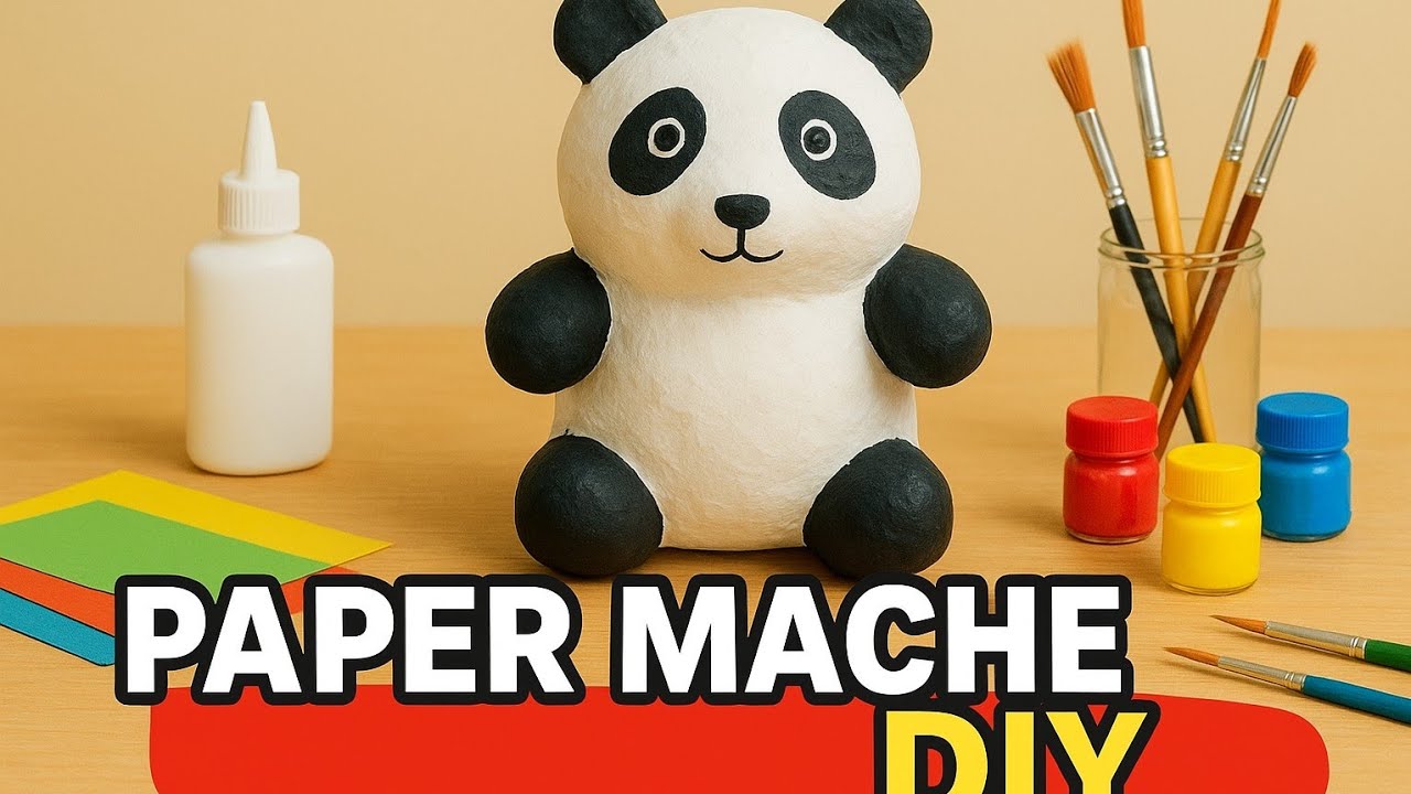 HOW TO MAKE PAPER MACHE PANDA EP2 - YouTube