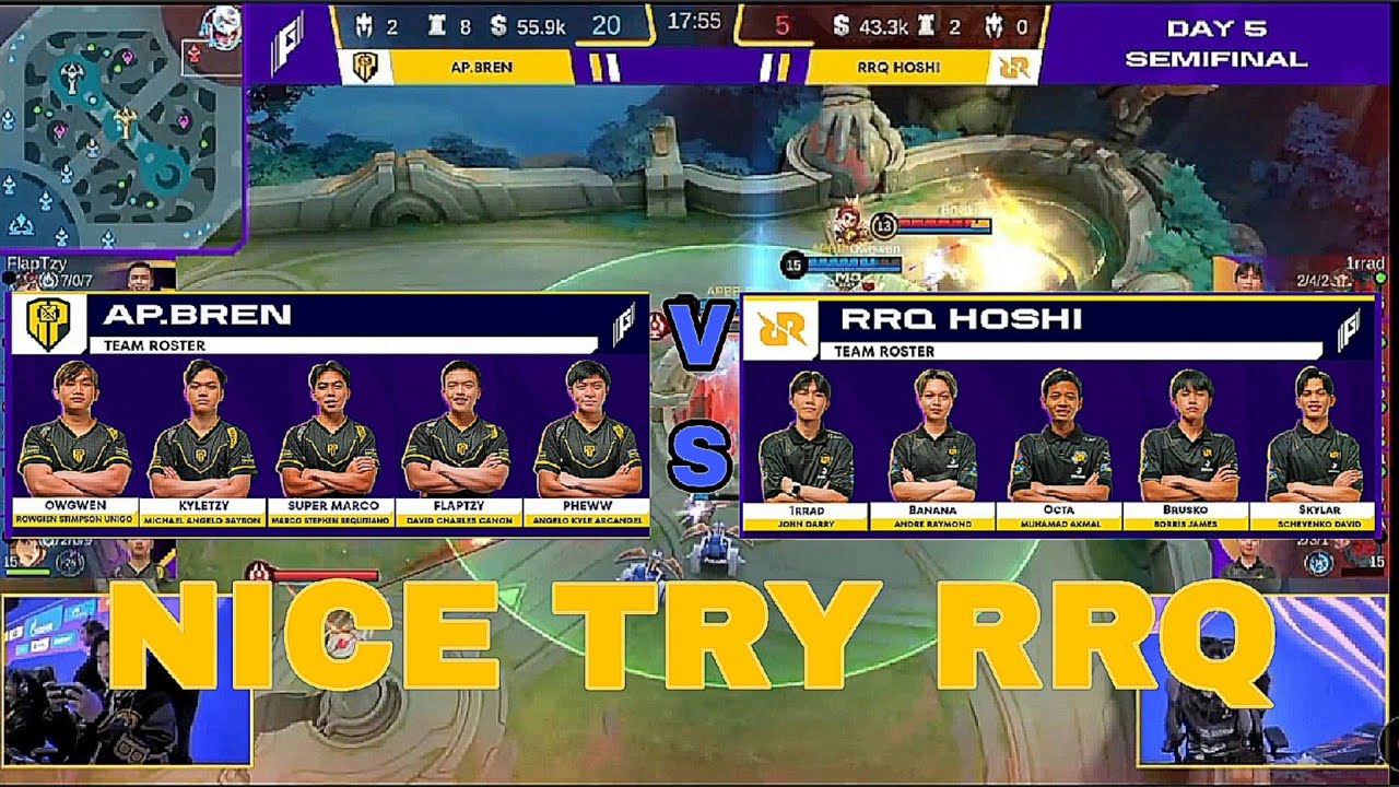 Match penentuan Tiket Grand final | Rrq vs AP bren #mlbb #ml # ...