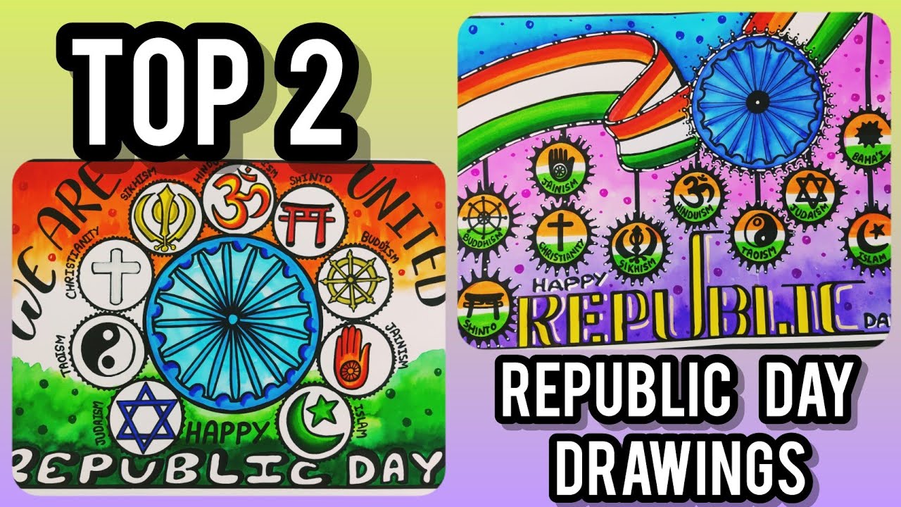 Republic Day Drawing / How to Draw Republic Day Poster Easy Step By ...