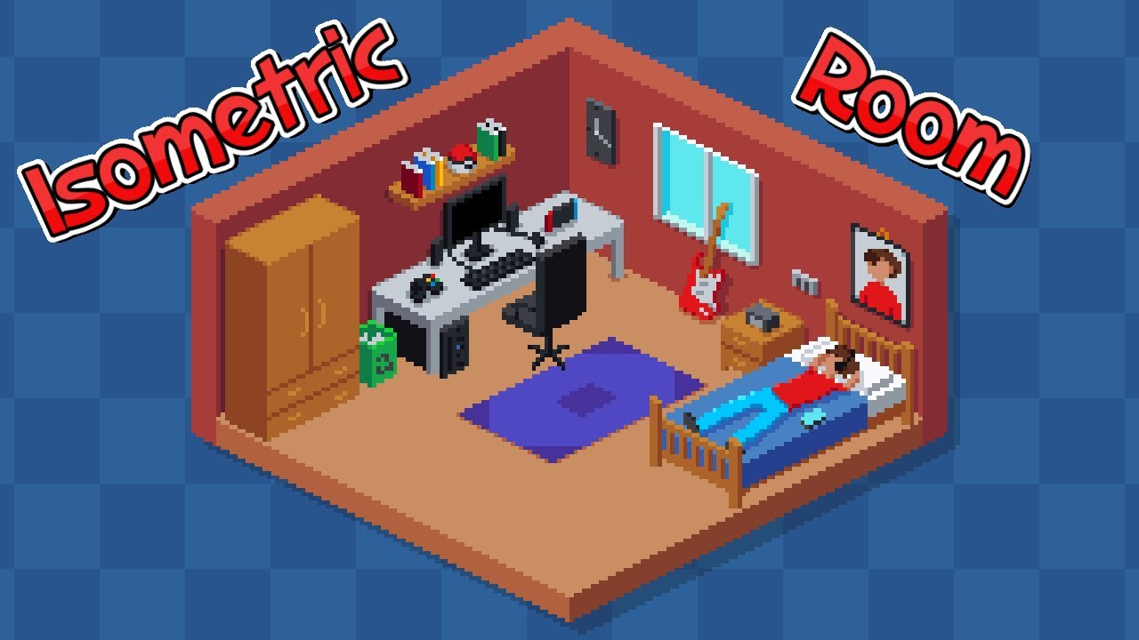 Isometric Room | Pixel Art Timelapse! - YouTube
