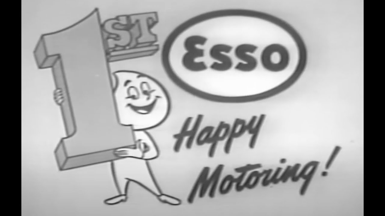 Vintage Esso Happy Motoring with Happy the Oil Drop TV Commercial - YouTube