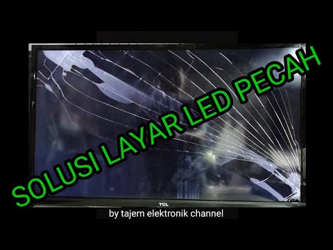 Solusi layar tv led pecah - YouTube