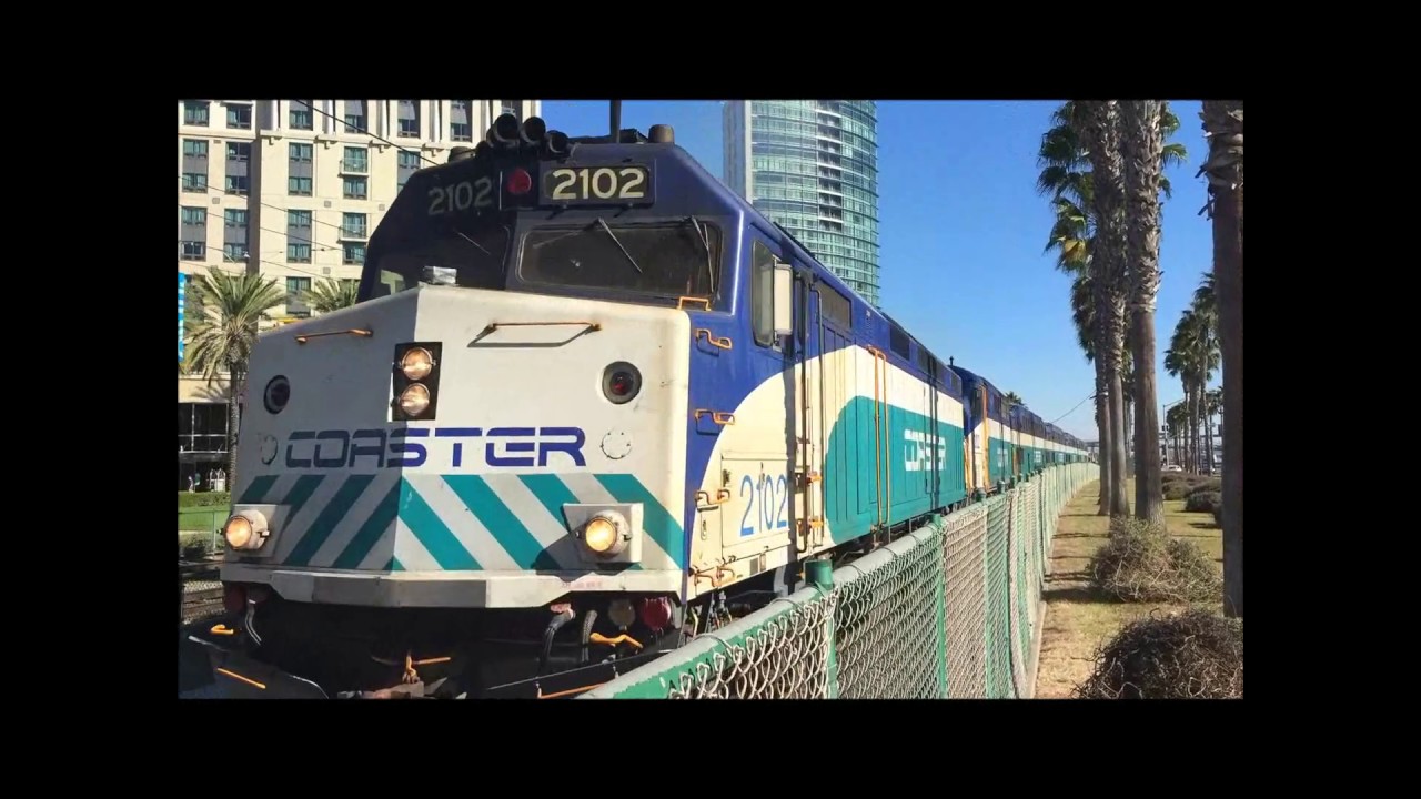 Coaster Commuter Rail passenger train starting from San Diego going ...