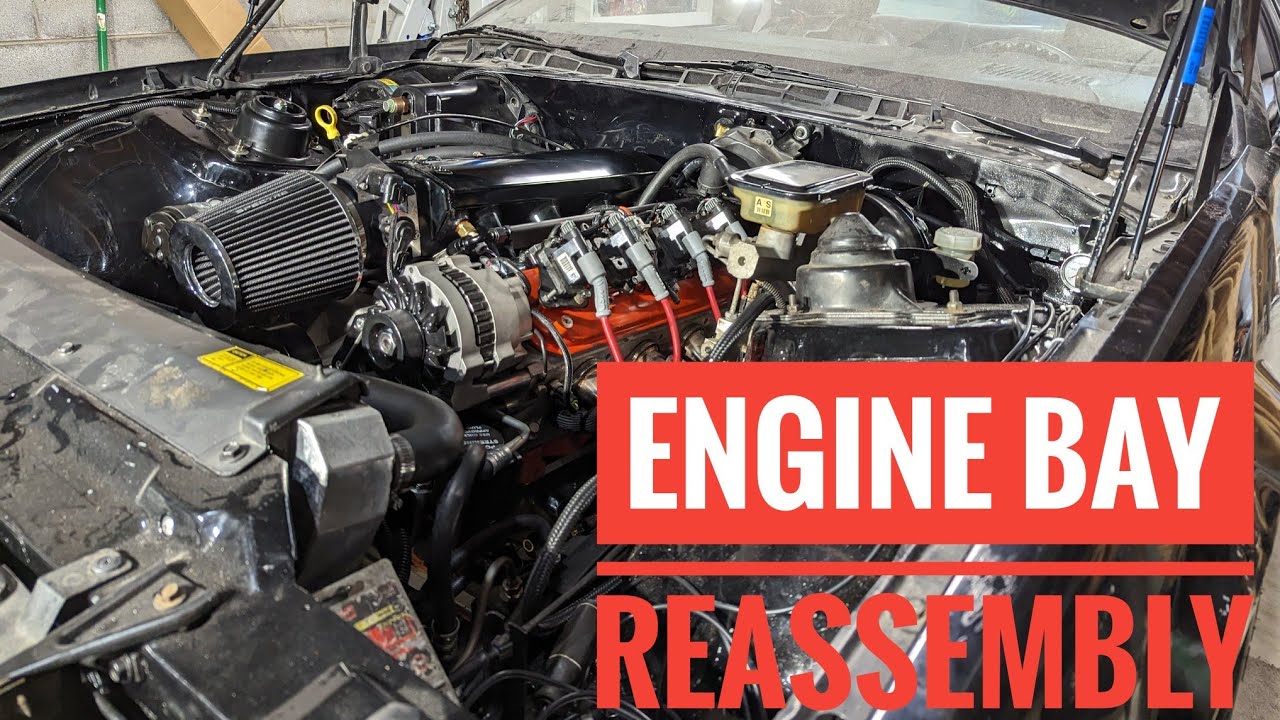 Reassembling the engine compartment on my LS swapped third gen Camaro ...