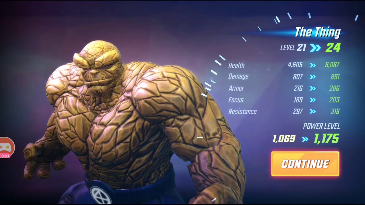 Marvel strike force we recruited the thing and we upgraded thanos - YouTube