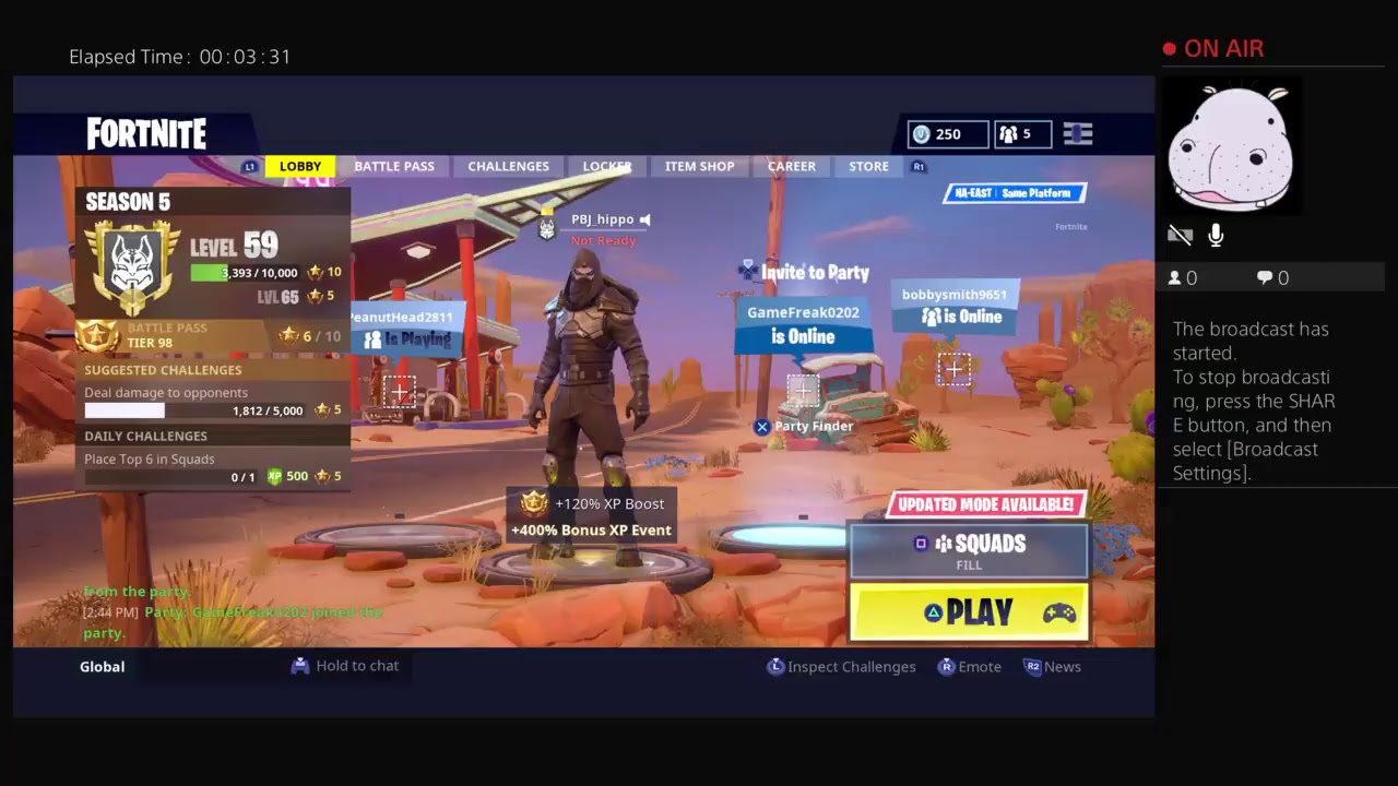 PBJ_hippo's Live PS4 Broadcast - YouTube