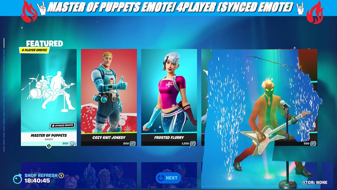 FORTNITE NEW* EMOTE-MASTER OF PUPPETS! (SYNCED EMOTE) - YouTube