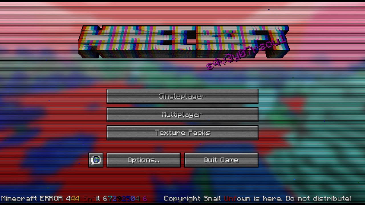 Minecraft Error 444 Creepy Gameplay - YouTube