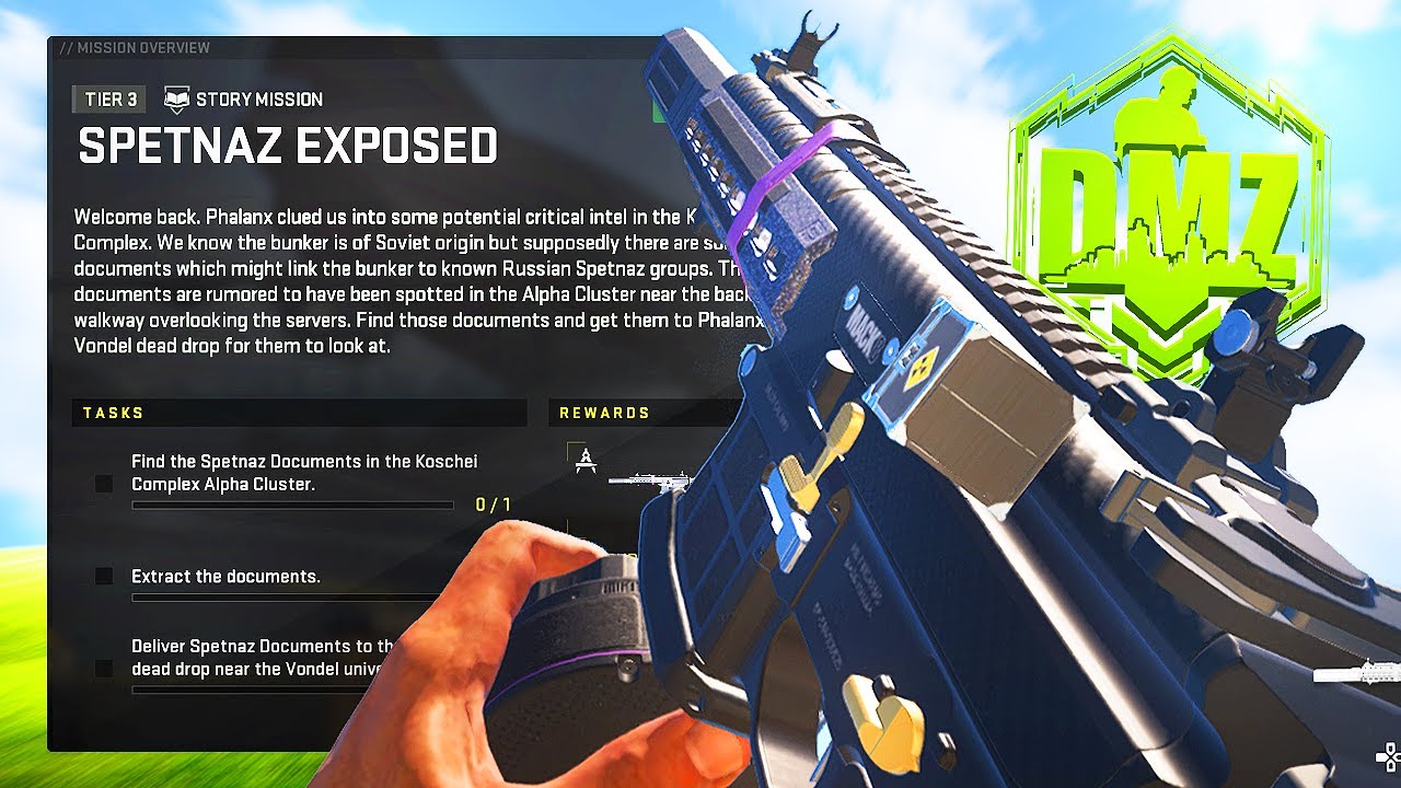 FREE SMG BLUEPRINT - DMZ Black Mous Spetnaz Exposed Tier 3 Mission ...