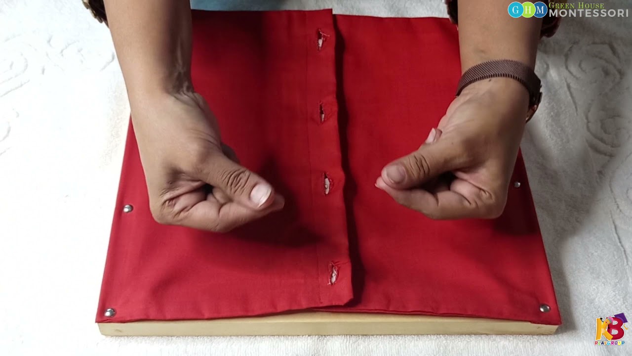 Small Button Frame | Dressing Frame | Exercise of Practical Life | Age 2 to 3 years | GHM | KBPG ...