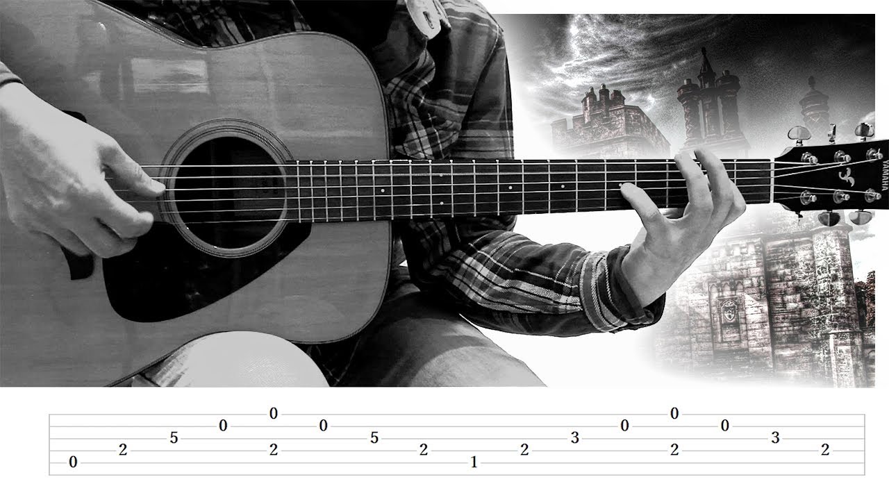 Dark Castle [Dark Medieval Ambience] Guitar Lesson w/ Tabs! - YouTube
