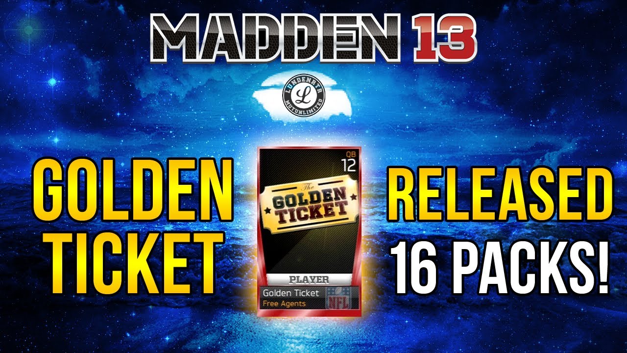 MUT 13: Golden Ticket Released! 16 Legendary Packs! | Madden Ultimate ...