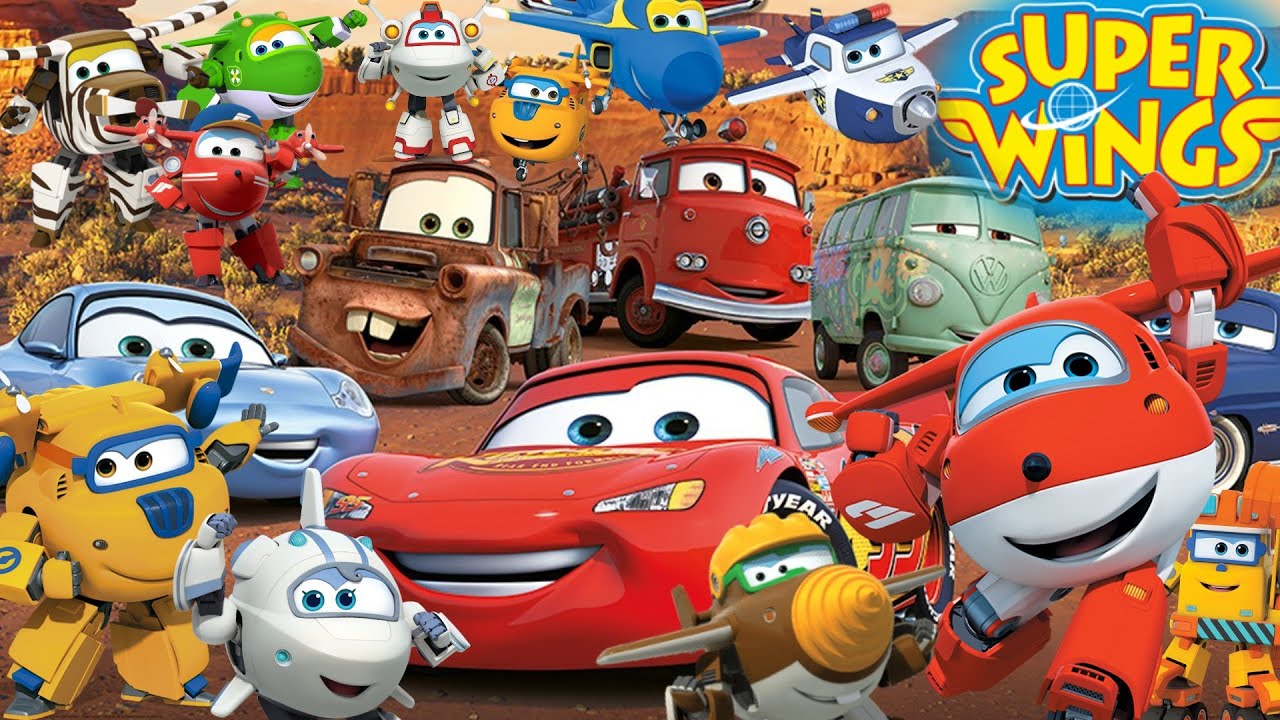 Looking For Disney Cars Lightning Mcqueen And Hunting Super Wings Team ...