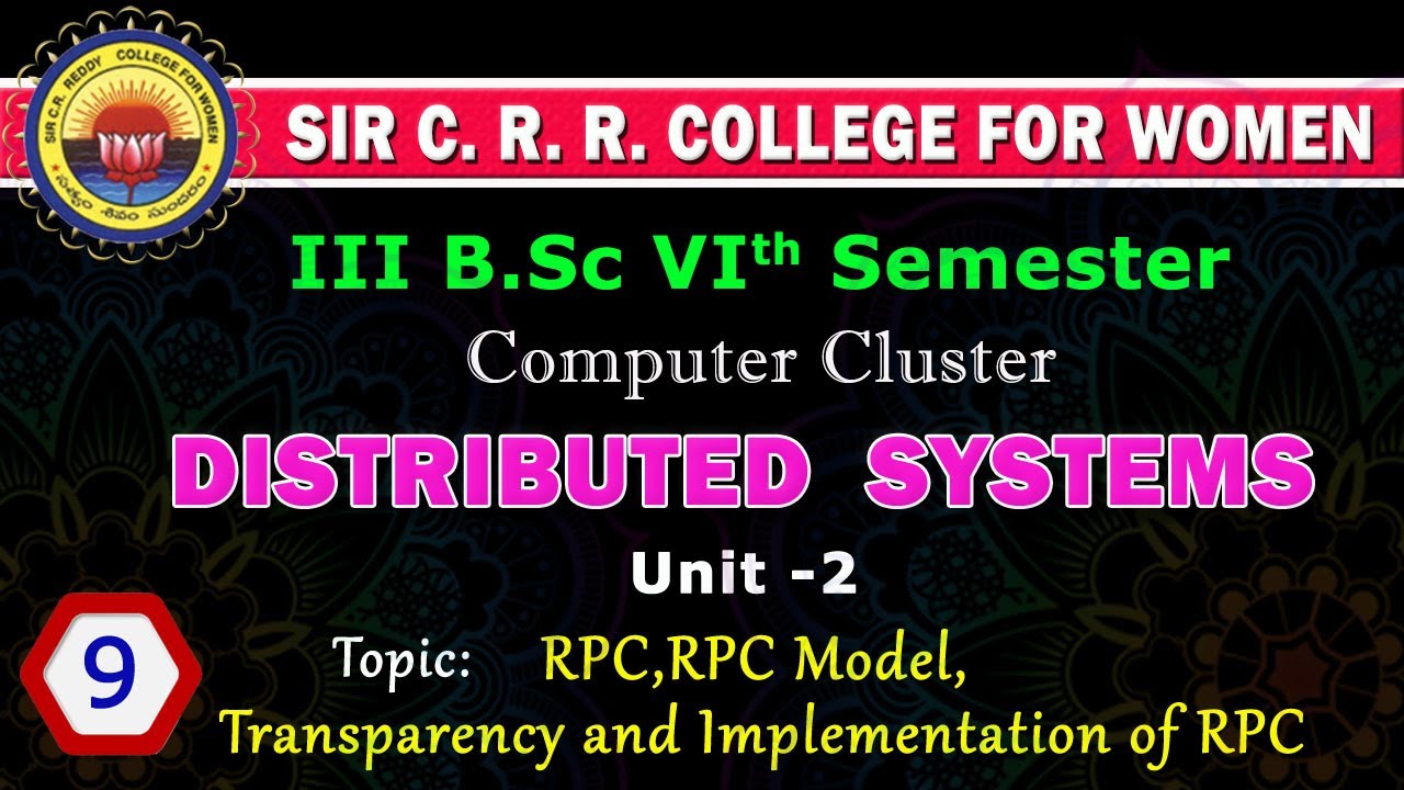 9 Bsc 3 6 Distributed Systems Unit 2 Rpc Rpc Model