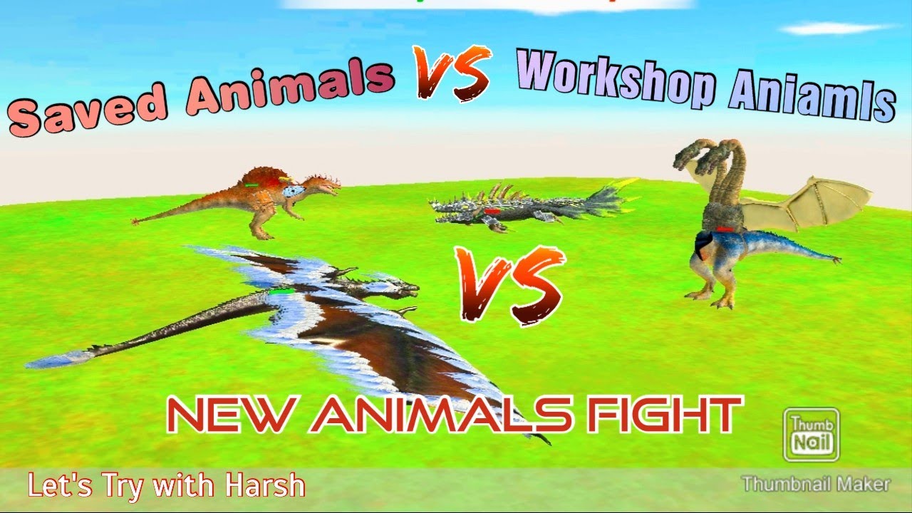 New Workshop Animals vs My Saved Animals in arbs mobile | animal revolt ...