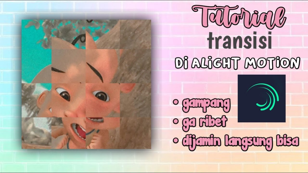Tutorial edit transisi tile rotate di Alight Motion - YouTube