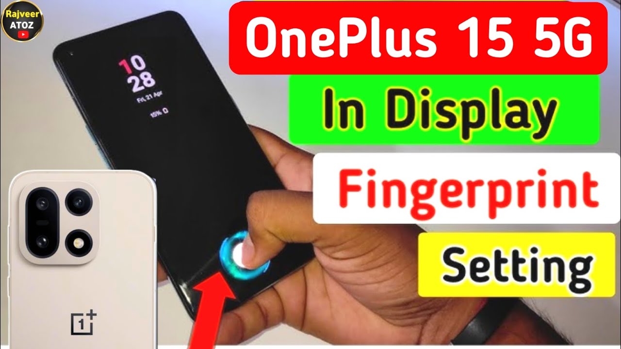 OnePlus 15 5g in display fingerprint setting | OnePlus 15 5g display ...