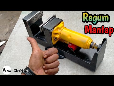 MENJEPIT BESI  MAKIN KUAT/// Cara membuat ragum/catok besi mengunakan dongkrak