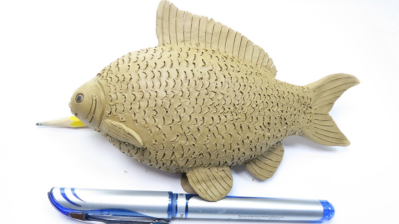 Craft clay, create Crouss fish get to as clay fish as real to original ...
