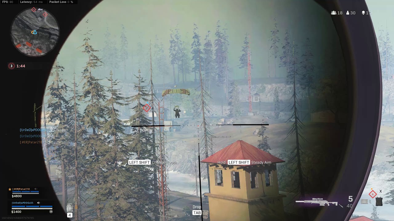 Parachute Snipe Warzone - YouTube