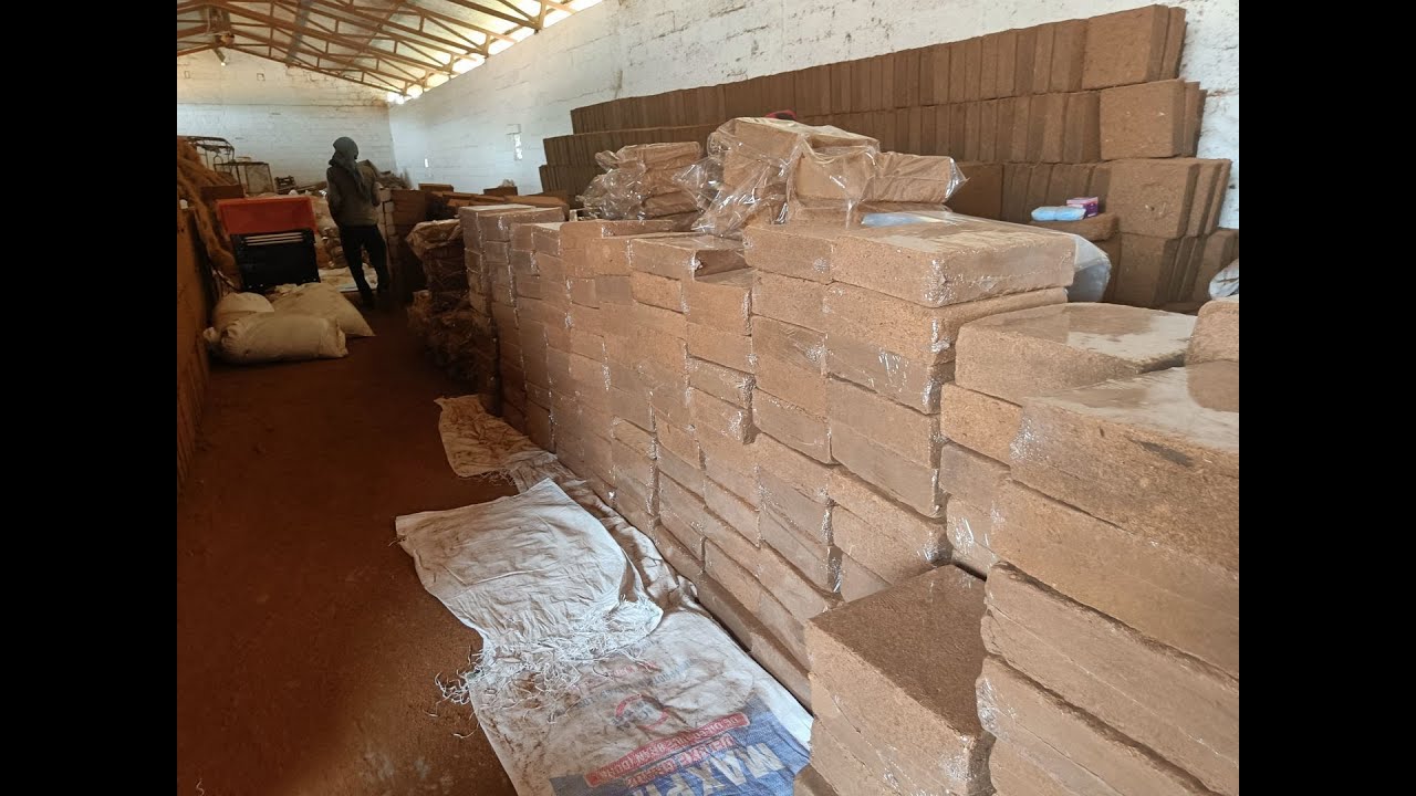 5kg coco peat brick packing - YouTube