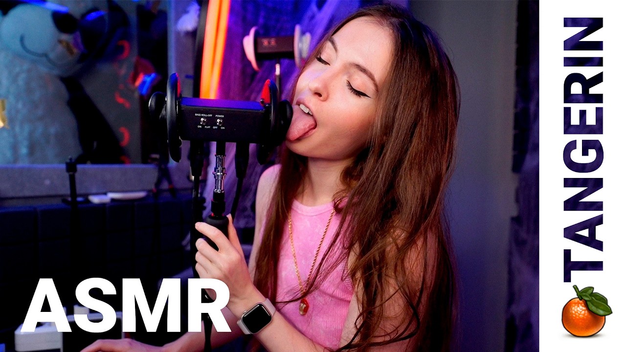 ASMR Inaudible Whispering / Mouth Sounds / Ear Eating | Tangerin - YouTube