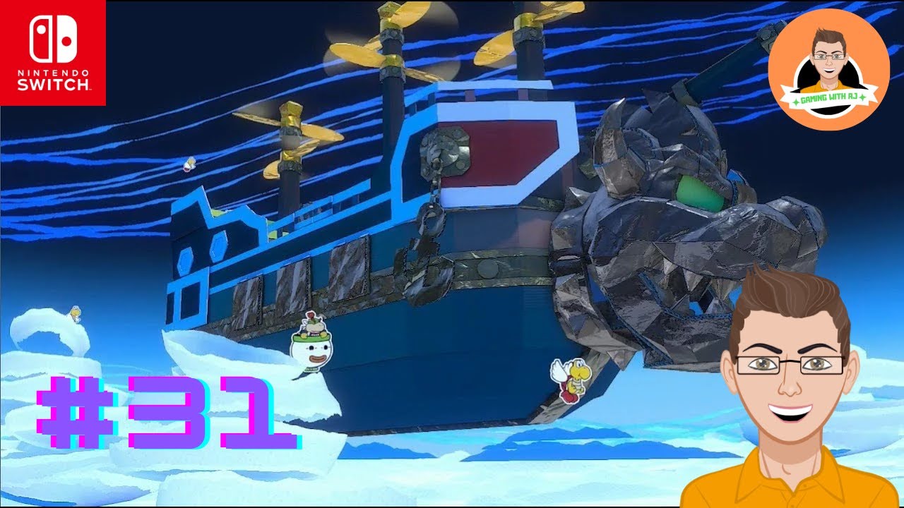 Bowsers Airship Battle Paper Mario The Origami King Part 31! - YouTube