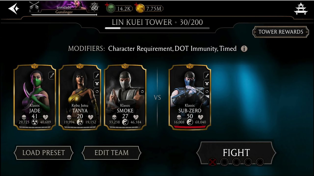 Lin Kuei Tower Battle 30 | Mortal Kombat Mobile - YouTube