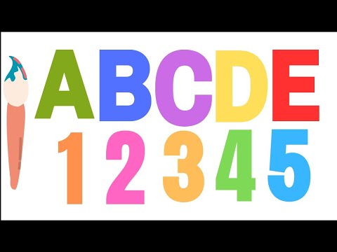 Learn to Draw Letters & Numbers For kids | 🌈 ABCDE-12345 Drawing and ...