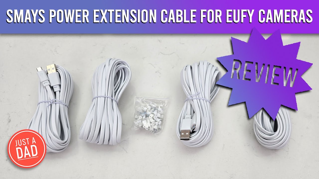 Smays Power Extension 24ft Cable 4-pack for eufy Cameras REVIEW - YouTube