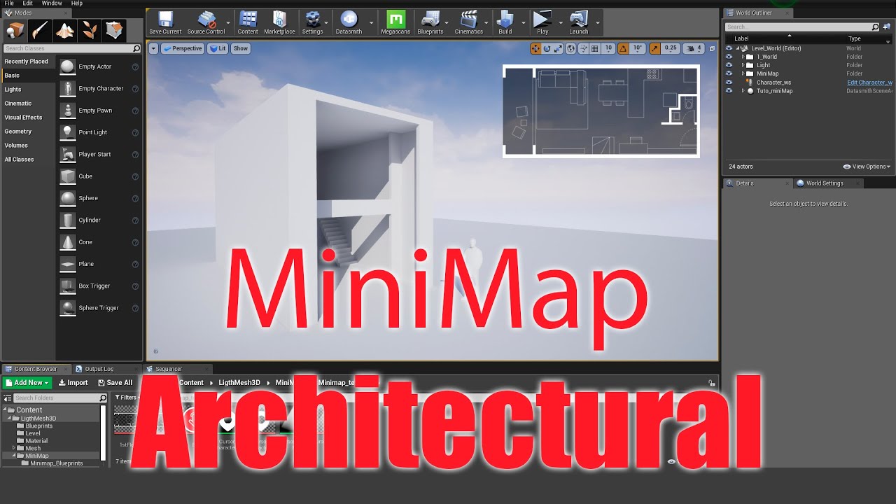 UE4 MiniMap - second floor/architecture - YouTube