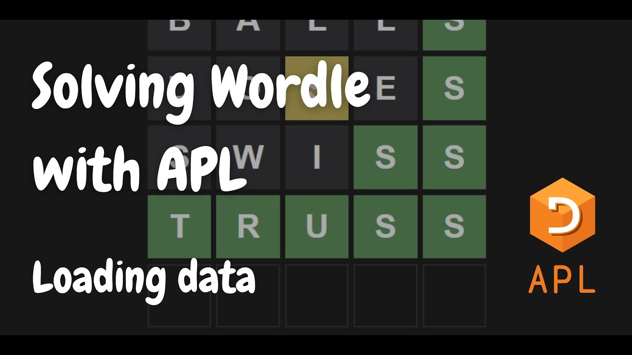 Solving Wordle with APL – Loading data - YouTube