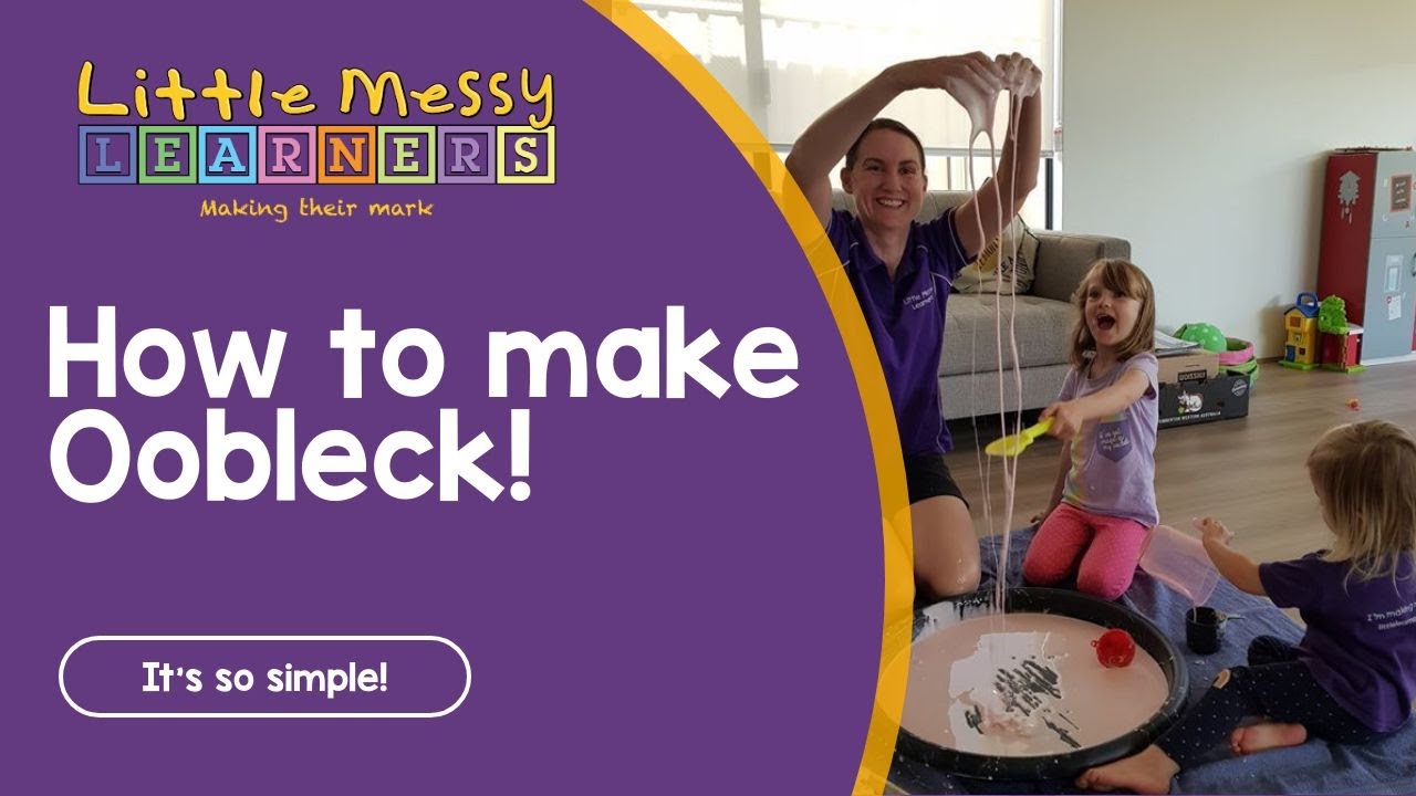 How to make gooey Oobleck / Gloop! | Little Messy Learners - YouTube