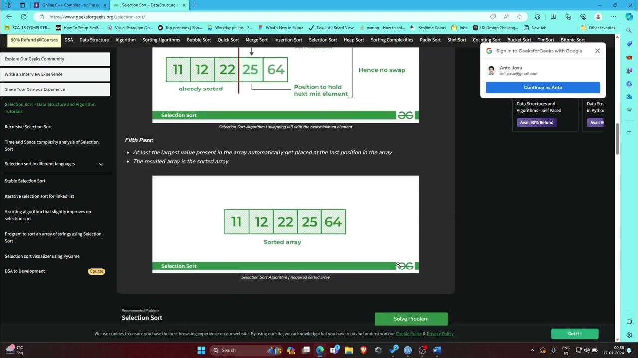 Selection Sort | DS Lab | Revision Series (Malayalam) MG University ...