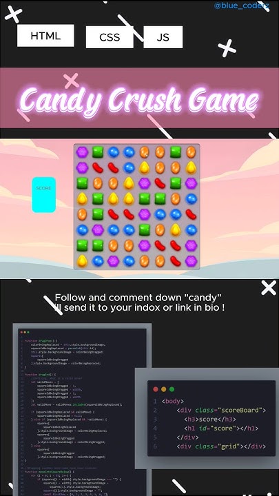 🎮Build a Candy Crush Game with HTML, CSS & JS 🍭 | #Shorts #short #Trending#webdevelopment # ...