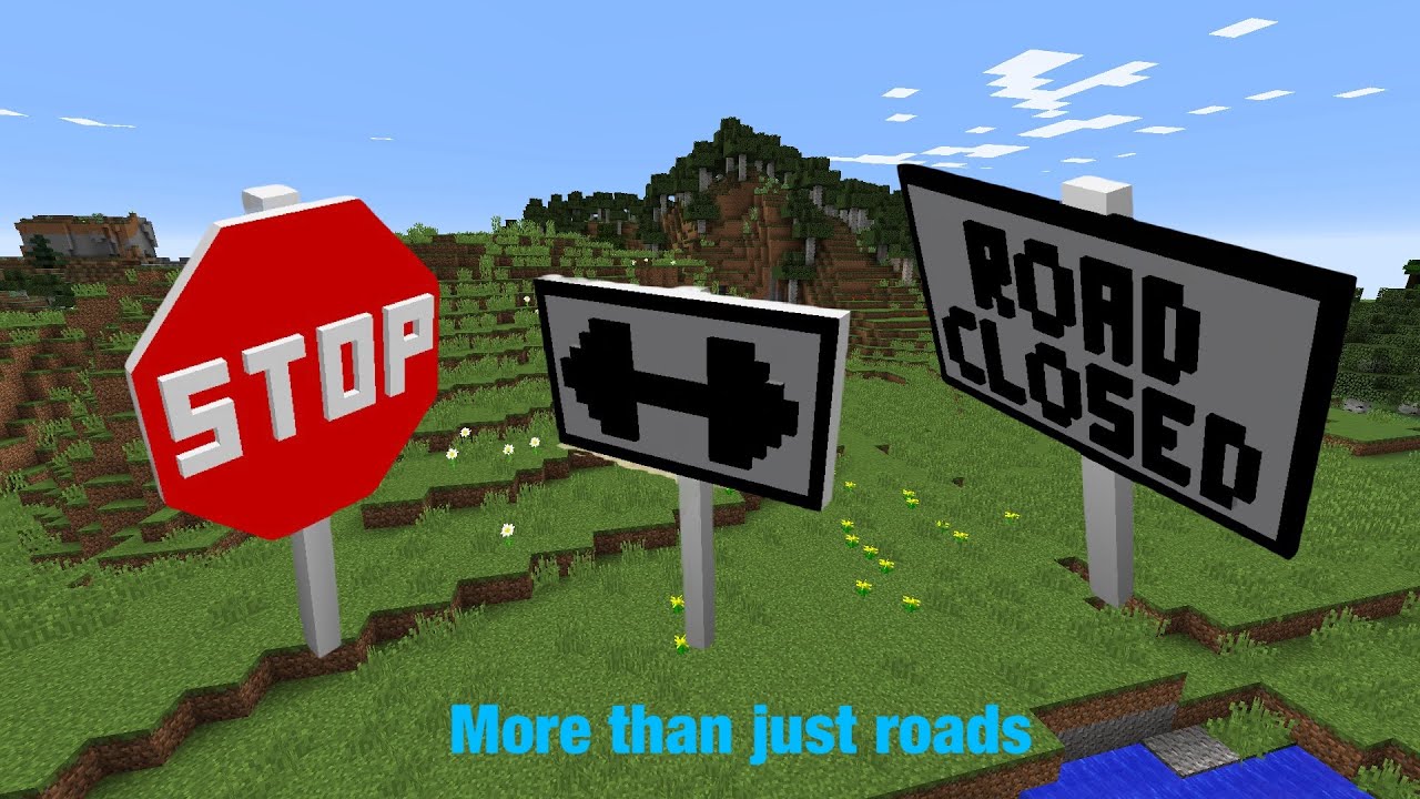 Pixel Road Accessories mod for Minecraft - YouTube
