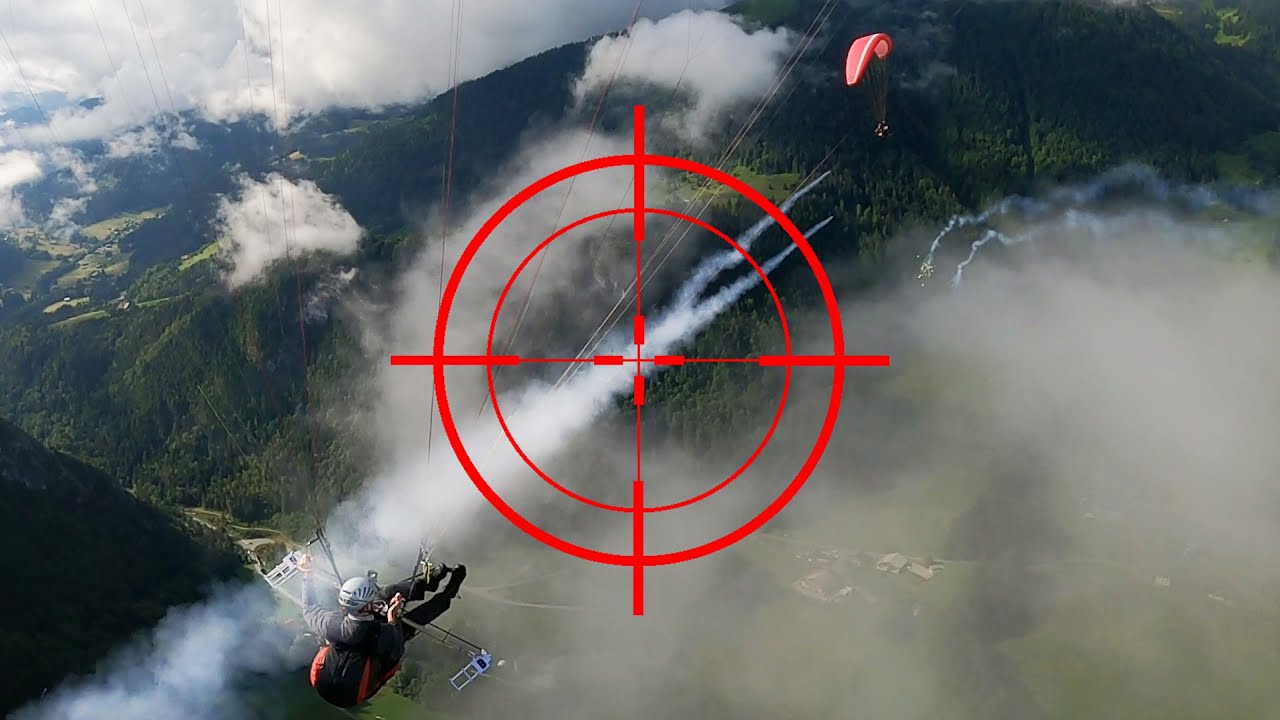 FREE F(L)IGHT - Paragliding air combat with firework rockets - YouTube