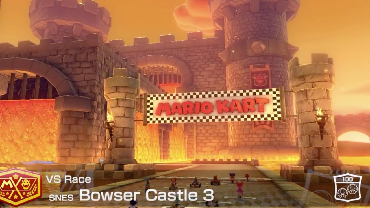 Mario Kart 8 Deluxe SNES Bowser's Castle 3 - YouTube