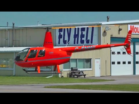 Robinson R44 Takeoff and Hoveing - Nice Engine Sound - YouTube