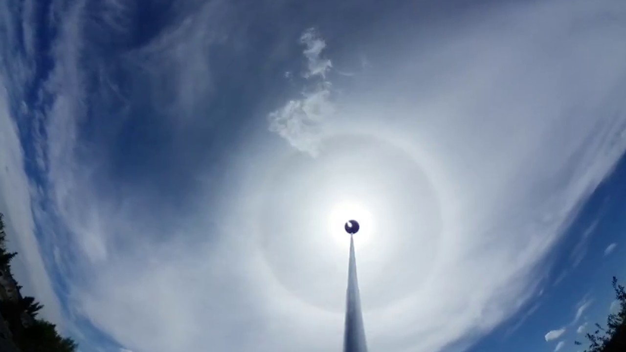 Classic 22 degree halo in 360 VR - YouTube
